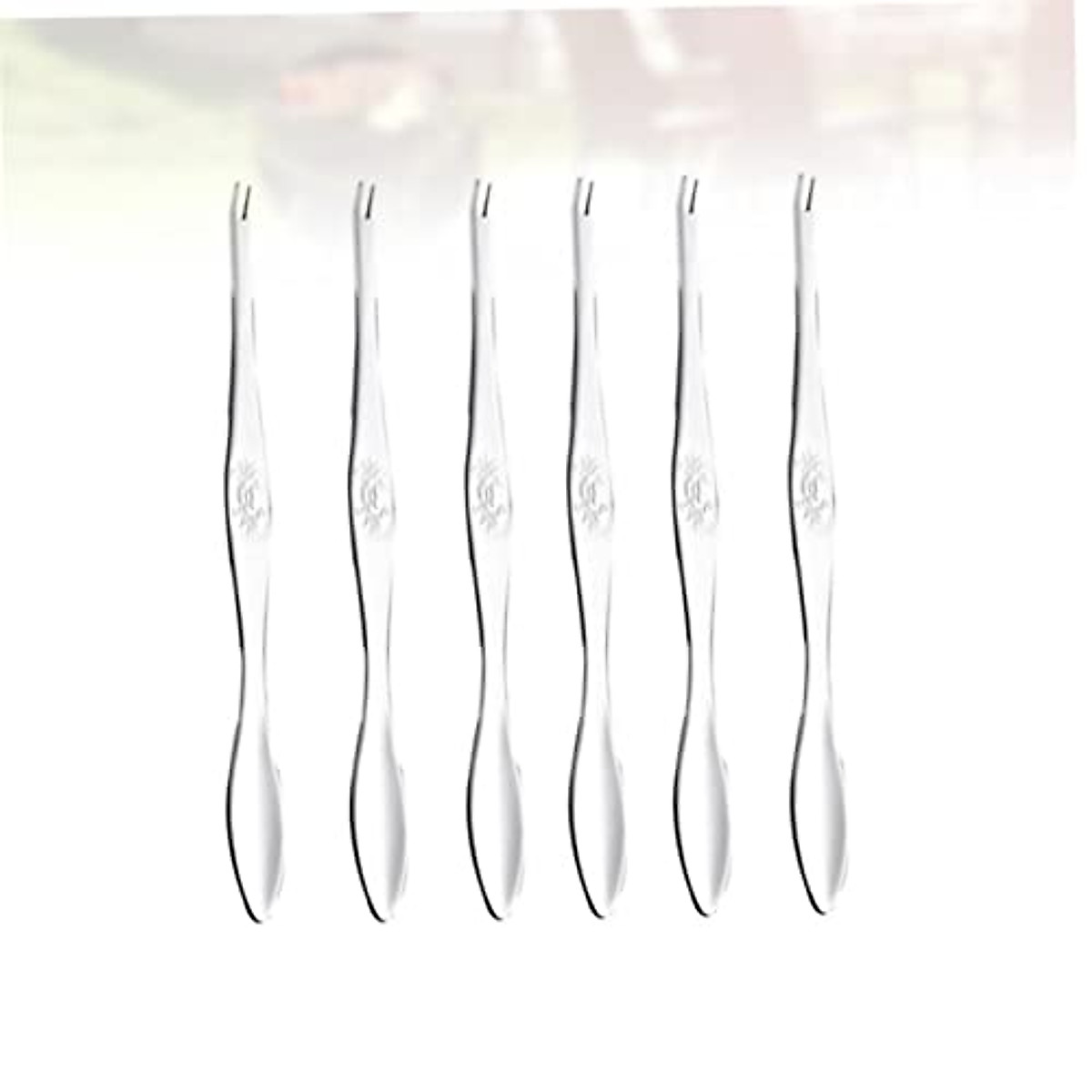 Housoutil 6pcs 304 Nutcracker Tool Stainless Steel Spoon Metal Cooking Spoon Crab Tool Set Crab Leg Tools Lobster Tools Crab Fork Crab Eatting Tool Seafood Needle Peeling Machine Seafood Aub