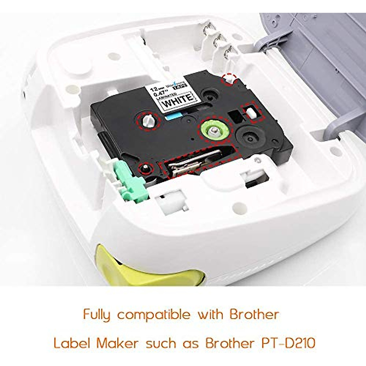 6 White + 5 Multicolor Label Maker Tape Replacement for Brother 12mm 0.47 Laminated TZ Tape