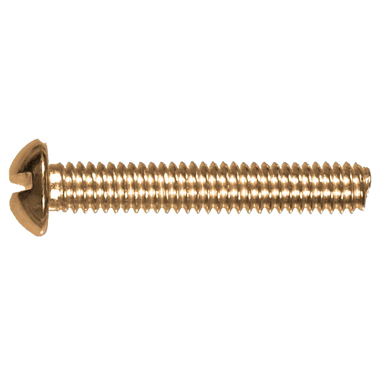 The Hillman Group 45282 6-32 x 3-Inch Round Head Slotted Machine Screw, Brass, 20-Pack