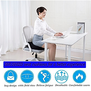 Seat Cushion Pillow for Office Chair/Car, Adult Car Booster Cushions for Short People Increase Field of View, Support Chair Pad for Butt, Tailbone, Back, Coccyx for Computer, Desk Chair