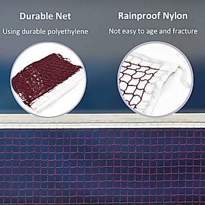Glodwheat Badminton Net Sports Outdoor Indoor Fitness Badminton Pickleball Replacement Net for Backyard Beach Garden (20 FT x 2.5 FT)