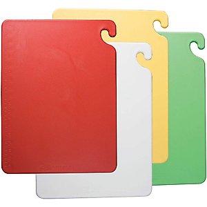 Carlisle FoodService Products CB1218QS 4 Piece Cut-N-Carry Board System Set with Free Smart Chart, 18" Length x 12" Width x 1/2" Thick