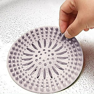 Hair Catcher Durable Silicone Hair Stopper Shower Drain Covers Easy to Install and Clean Suit for Bathroom Bathtub and Kitchen