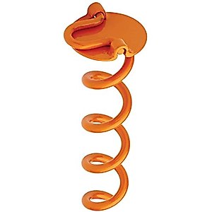 Liberty Outdoor ANCFR10-ORG-A Folding Ring Spiral Ground Anchor, Orange, 10-Inch, Single