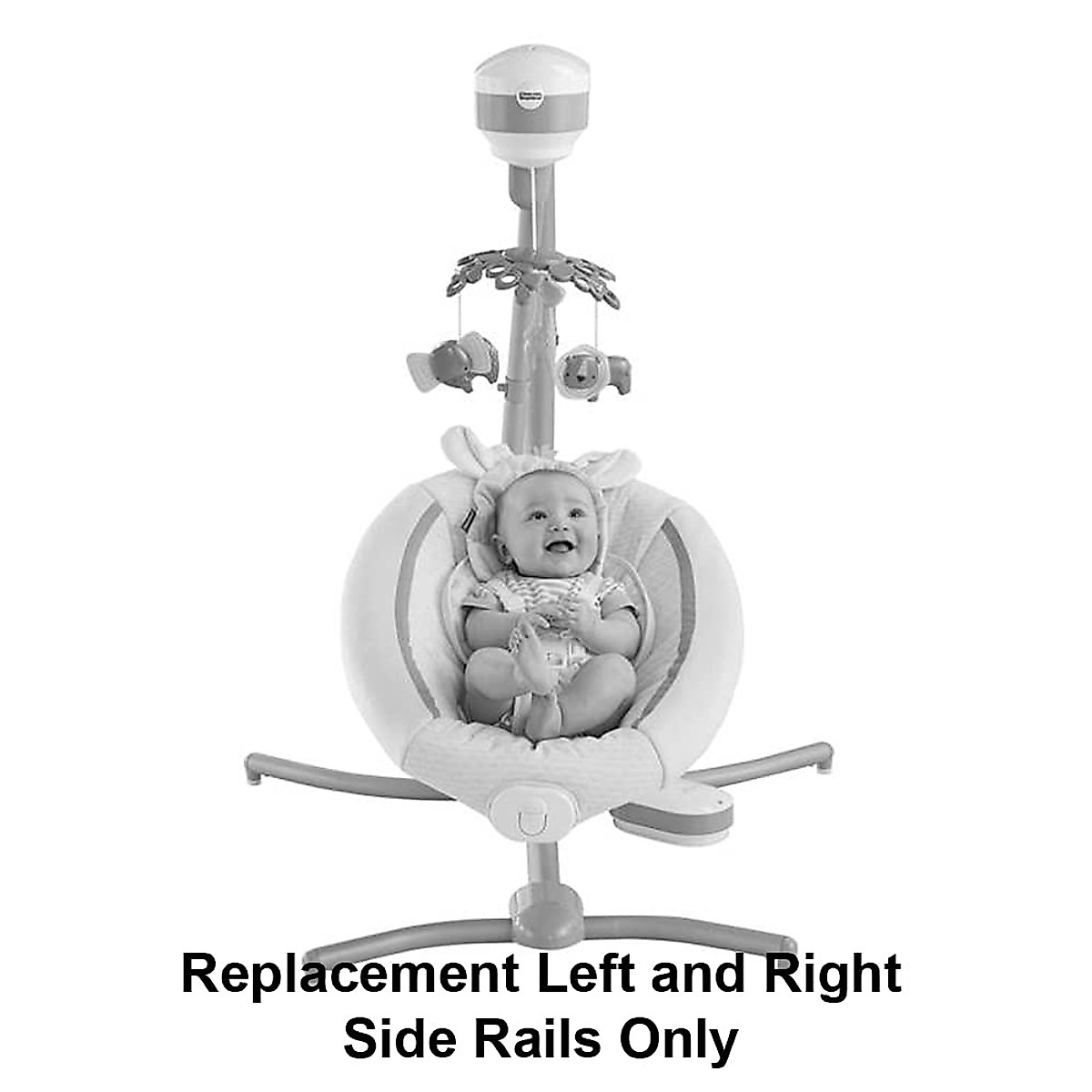 Replacement Parts for Fisher-Price Cradle 'n Swing - CHM84 ~ Soothing Savannah Model ~ Fits Other Models as Well ~ Left and Right Side Rails