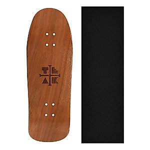 Teak Tuning Wooden Fingerboard Carlsbad Cruiser Deck, Prunus Serotina - 34mm x 100mm - Handmade, Pro Shape & Size - Five Plies Wood Veneer - Includes Prolific Foam Tape