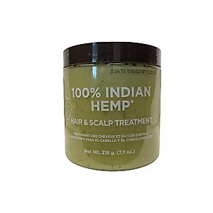 Kuza 100% Indian Hemp Hair And Scalp Treatment,7.7oz Jar, Formulated for Textured Hair, Blend of Fine Oils & Natural Herbs, Protects and Strengthens, No Sulfates or Mineral Oil