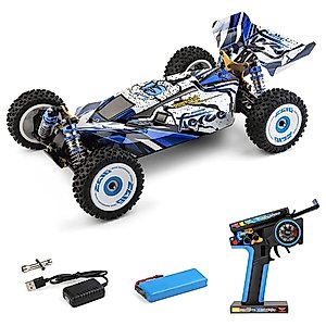 GoolRC WLtoys 124017 V2 RC Car, 1:12 Scale 2.4GHz Remote Control Car, 4WD 75km/h High Speed Racing Car, Off-Road Buggy Drift Car RTR with Brushless Motor and Metal Chassis for Adults
