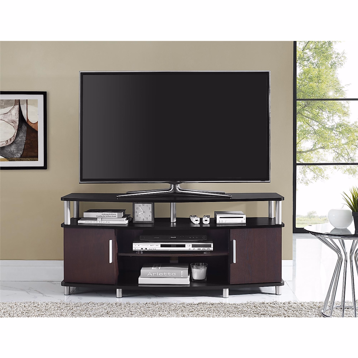 Ameriwood Home Carson TV Stand for TVs up to 50", Cherry