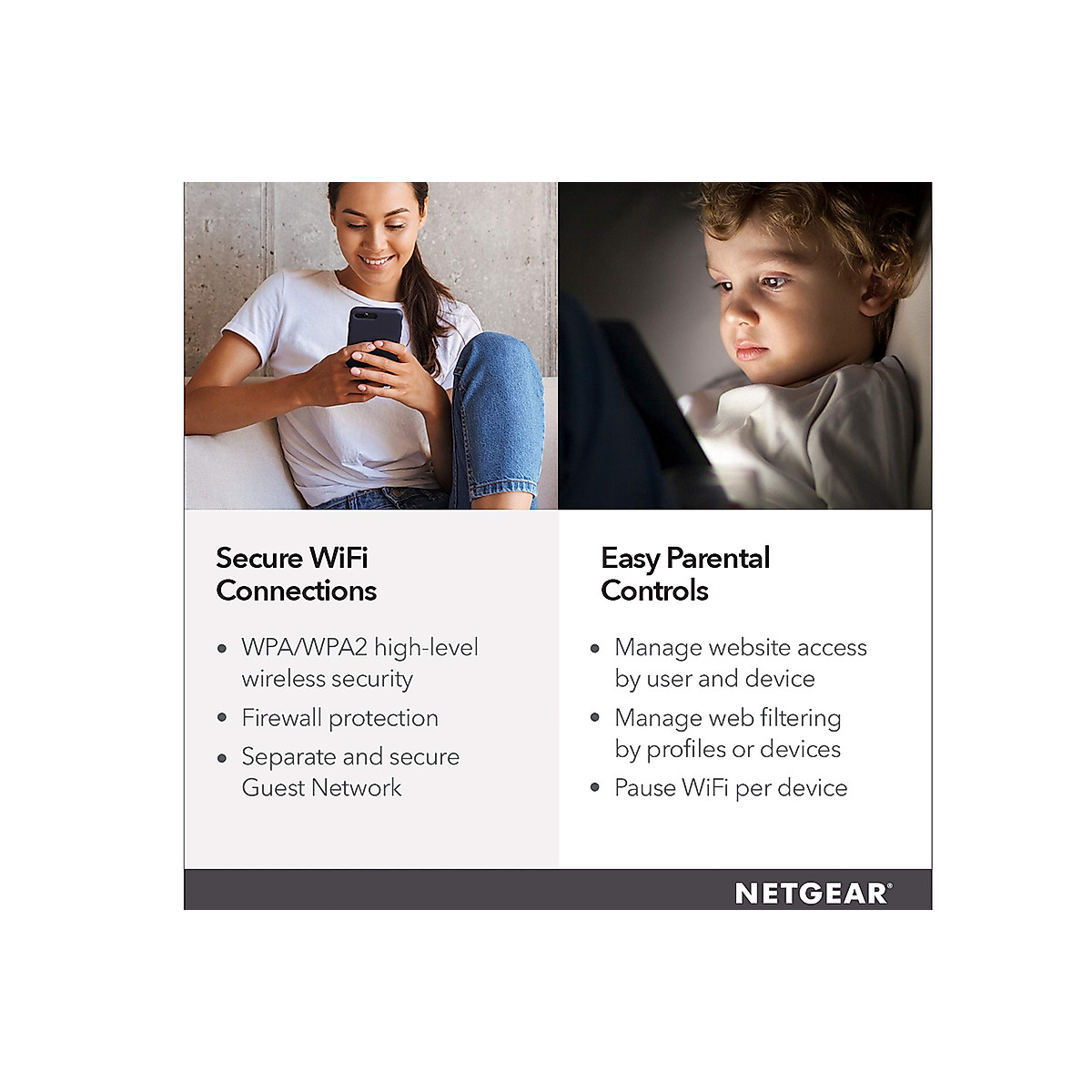 NETGEAR Nighthawk R7350 AC2400 Router: Fast Beamforming Wi-Fi for Gaming, 4K UHD Streaming. 2400Mbps, 2500 Sq Ft, QoS, Dual Core, 2.4 + 5GHz, 5 x GIGABIT + USB 3.0 Port, Smart WiFi Router R7350-NAS