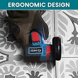 Saker 3" Cordless Angle Grinder - 12V 16800 RPM Brushless Portable Cut off Tool Kit with 1PC Battery and Charger, extra 5 PCS Disc