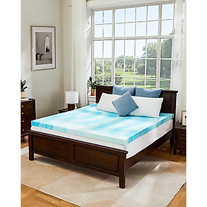 PERLECARE 3 Inch Twin XL Memory Foam Mattress Topper, Cooling Gel Infused Mattress Pad, Ventilated Bed Topper for Pressure Relief Back Pain, CertiPUR-US Certified