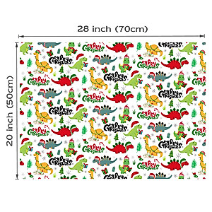 MotiGiftie Christmas Wrapping Paper for Kids Boys Girls, 12 Sheets Xmas Gift Wrapping Paper Dinosaurs, Sloth, Polar Bear, Penguin, Nutcracker, Red Truck Designs Gift Wrap 20 x 28 Inches