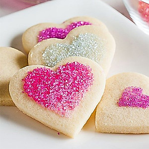 AKOAK 1 Set of 5 Pcs Heart-Shaped Cookie Cutters, Food Grade Plastic Different Size,Multi-color and Random