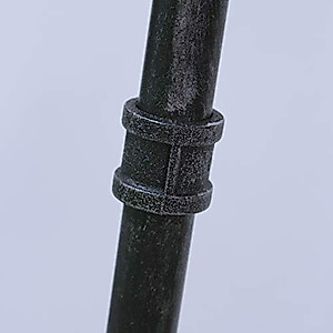 MBQQ Industrial Pipe Clothing Racks on Wheels,35in Length Heavy Duty Garment Racks Commercial Grade,Vintage Rolling Ballet Rack Clothes Display Rack Retail Display,Black Brush Silver