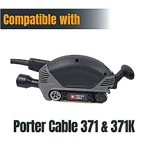 POWERTEC 401408 2-1/2 x 14 Inch Sanding Belts, 80 Grit Aluminum Oxide Belt Sander Sanding Belt for Porter Cable 371 & 371K Belt Sander, Wood & Paint Sanding, Metal Polishing, 10PK