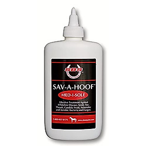 SAV-A-HOOF Med-i-sole by SBS Equine , Hoof Treatment for Infections of the Sole & Frog, Effective Under Shoes and Pads, 10 oz gel