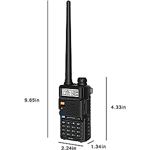 BAOFENG UV-5R Dual Band Two Way Radio (Black), 144-148MHz & 420-450MHz