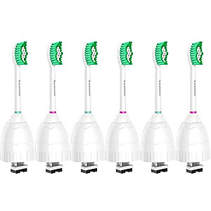Aoremon Replacement Toothbrush Heads for Philips Sonicare E-Series Essence HX7022/66 and other Screw-on Electric Toothbrush Model, 6 Pack