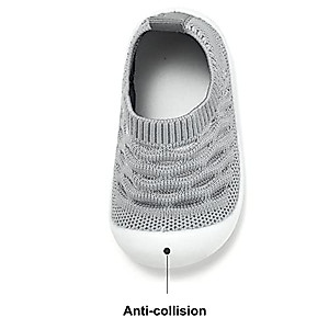 Exegawe Baby Mesh First Walkers Shoes - Toddler Lightweight Breathable Non-Slip Sneakers for Boys Girls(N1 Grey, Tag12.5/9-18m)