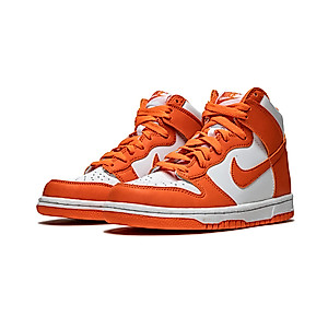 Nike Youth Dunk High GS Syracuse, White/Orange Blaze/White, 7Y