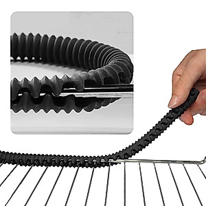 3pcs Silicone Oven Rack Shields - Oven Silicone Anti-Scalding Strips Against Burns and Scars - Arm Against Burns - 14 Inches Long (Black)