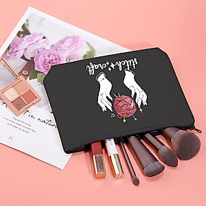 JXGZSO Crochet Yarn Knitting Project Bag Witch Crochet Makeup Bag With Zipper Knitter Gift (stitch craft B)