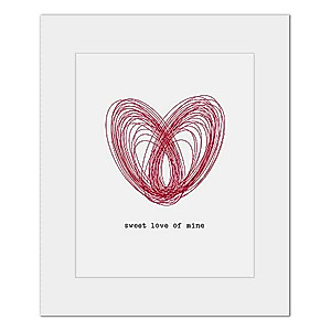 Guns & Roses | Sweet Child Of Mine - song lyric wall art print music poster heart home decor