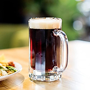 Libbey Heidelberg Glass Beer Mugs, 16-ounce, Set of 4