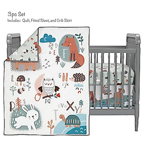 Bedtime Originals Animal Alphabet 3-Piece Infant Nursery Baby Crib Bedding Set