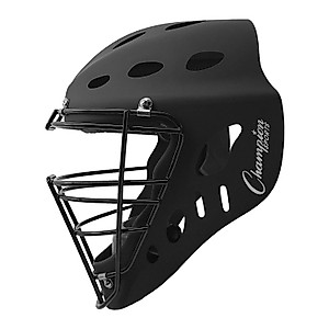 Champion Sports Hockey Style Catcher's Helmet Mask - Adult/Youth Sizes - High-Impact ABS Construction Catcher's Mask - Ventilation Holes - Foam Liner - Adjustable - Reinforced Cage - NOCSAE® and SEI