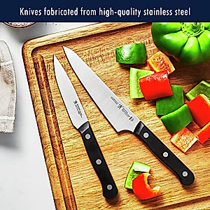 HENCKELS Solution Razor-Sharp 12-pc Knife Set, Chef Knife, Bread Knife, Steak Knife, German Engineered Informed by 100+ Years of Mastery