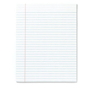 Office Depot Glue-Top Writing Pads, 8 1/2in. x 11in., Legal Ruled, 50 Sheets, White, Pack Of 12 Pads, 99409