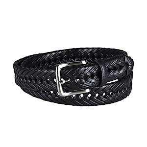 Tommy Hilfiger Men's Braided Belt, Black, 38