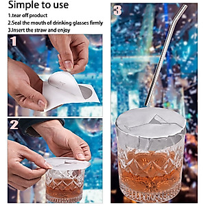 Drink Protective Cap 50 Pack, drink covers for alcohol protection, Keeps Unwanted Items From Getting Into Drink Cups, Fits Most Cup Sizes