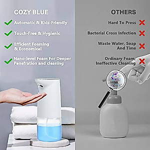 Automatic Soap Dispenser 16.9 oz/500 ml Touchless Hand Free Soap Dispenser with 2 Adjustable Level and Infrared Motion Sensor for Bathroom Kitchen, Home Office, Hotel and Outdoor