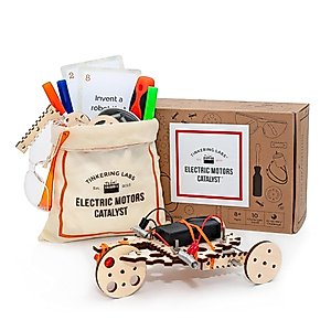 Tinkering Labs Robotics Engineering Kit | Designed by Scientists in USA | 50+ Parts | 10+ STEM Projects For Kids 8-12 | Learn Electronics, Science | Grow Creativity, Grit | Great DIY Inventor Toy Gift