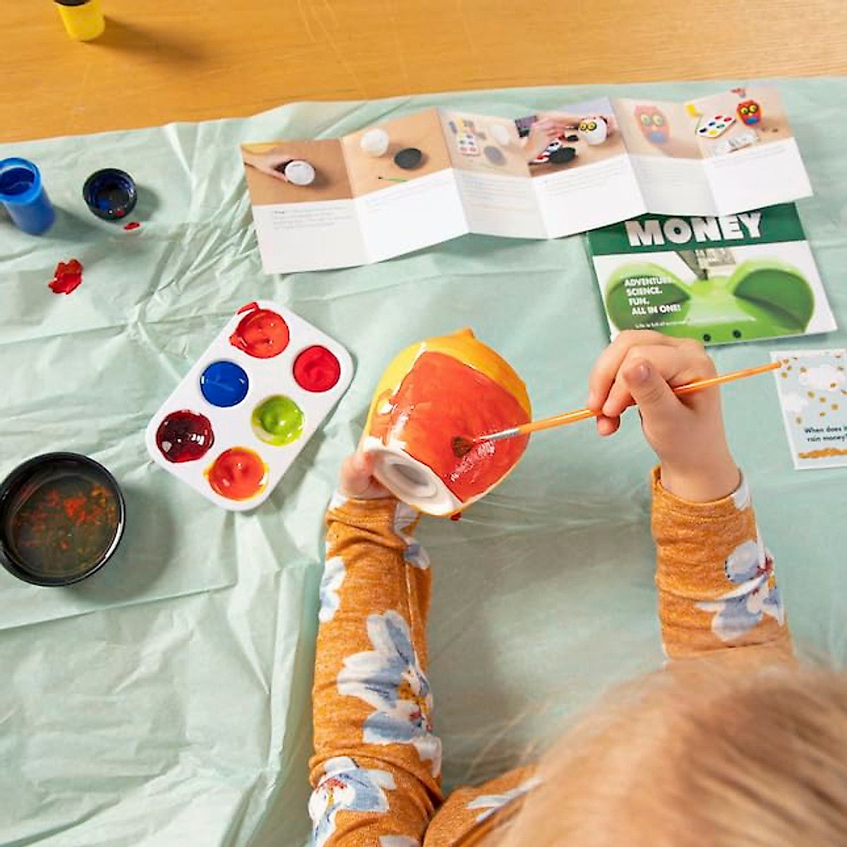 Fat Brain Toys Surprise Ride - Paint an Owl Bank Activity Kit - Craft Project, 5+