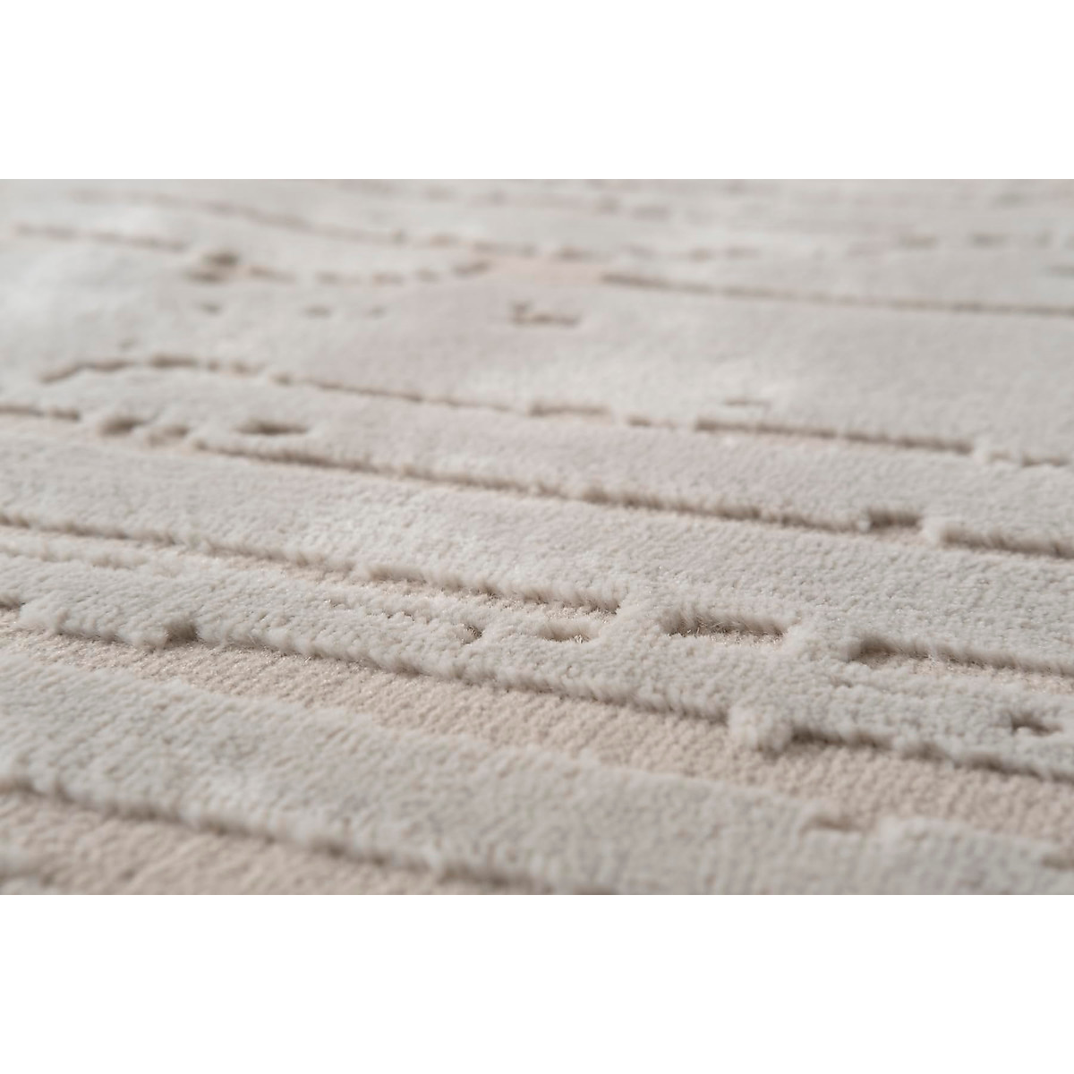Revival Rugs Ebb 8'x10’ Washable Area Rug for Living Room Bedroom - 100% Recycled Oeko-TEX Certified, Medium Pile, Taupe