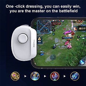 PUOX Mobile Game Controller Joystick, Call of Duty Mobile Game, Bluetooth Connection, Plug and Play, Single Joystick and Single Button Design, Suitable for Mobile Phone, Tablet Gamepad