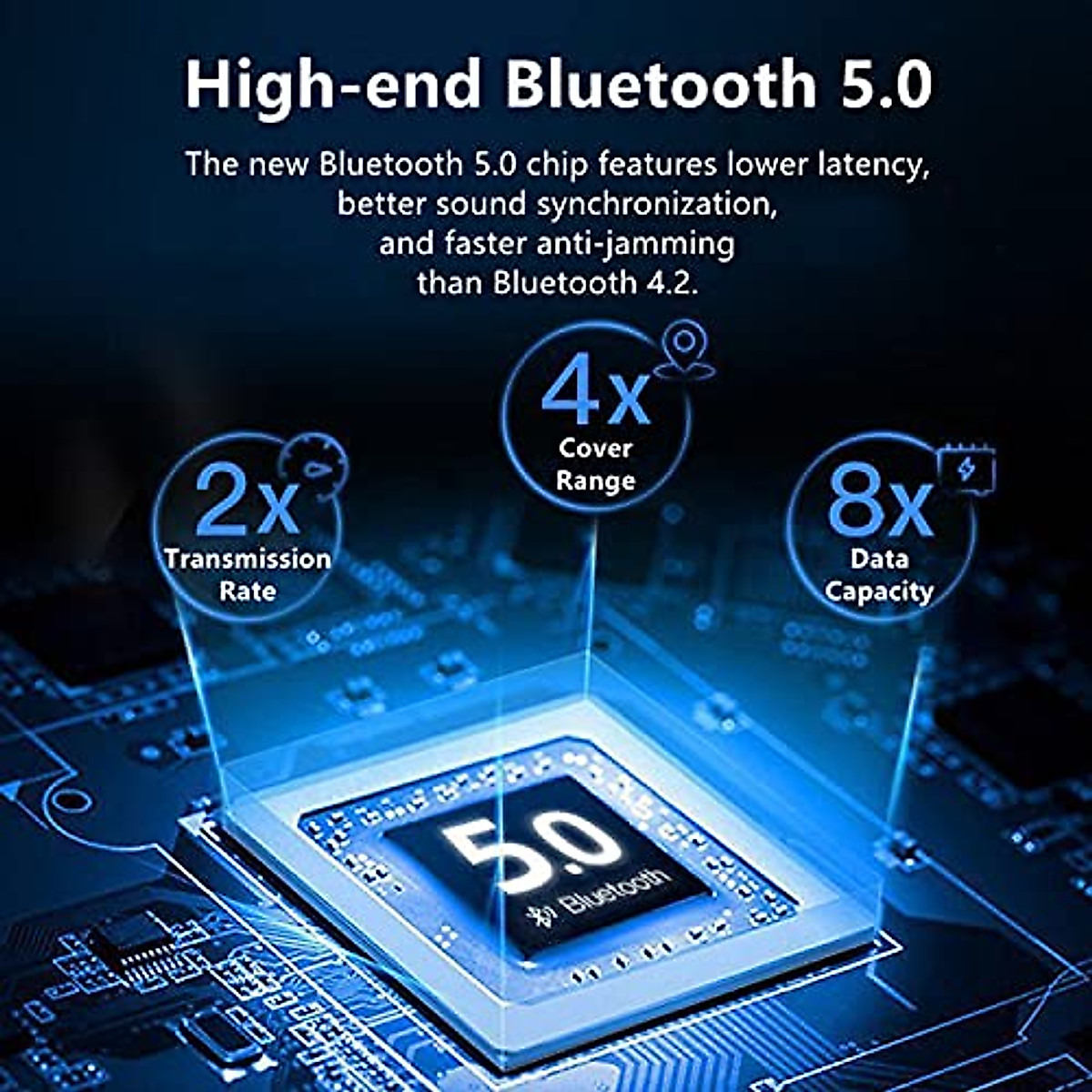 Gaea P47 Wireless Headphones Rechargeable Bluetooth 5.0 Over Ear Headphones Foldable Headset with Built-in Mic Lightweight Headset with Wired Mode for Kids Adults Black