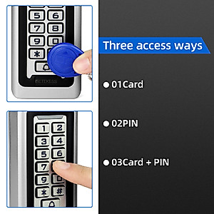 Retekess T-AC03 Security Access Control Keypad,RFID Keypad,Door Access Control,Stand-Alone Keypad,2000 Users,Wiegand 26-bit,Support Proximity RFID Card