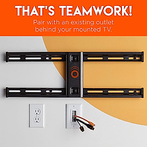 ECHOGEAR Wall Brush Plate for Hiding Up to 8 Low Voltage Cables - Sturdy Brushes with Cable Catching Design - Ideal Cable Pass Through for Wall Mounted TVs