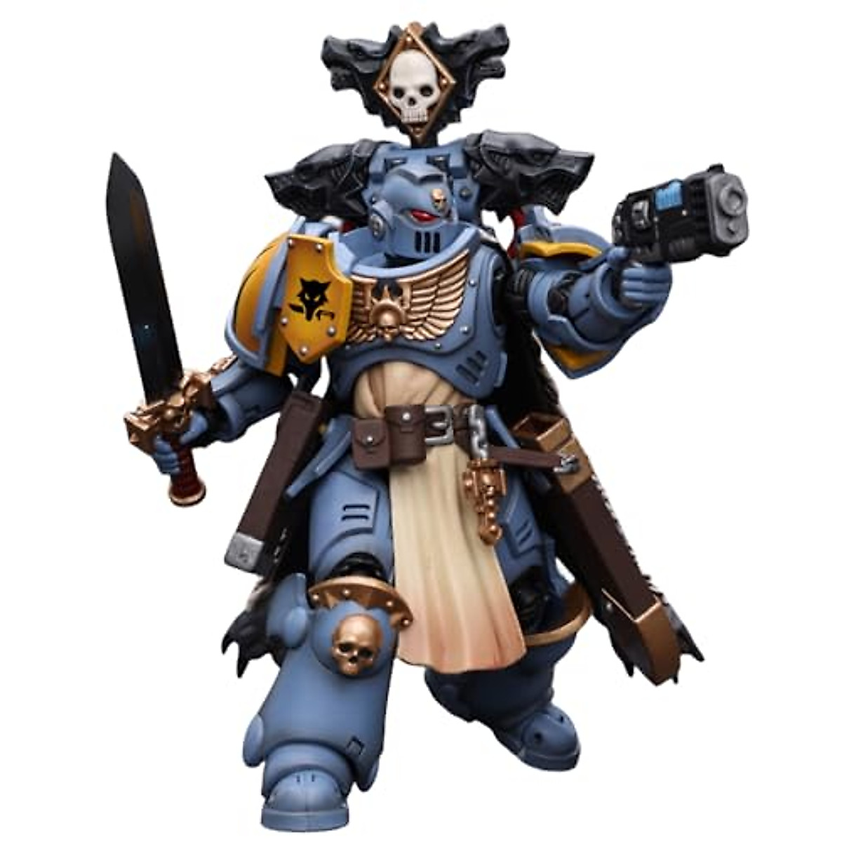 HiPlay JoyToy Warhammer 40K Collectible Figure: Primaris Space Marines Space Wolves Bladeguard Veteran 1:18 Scale Action Figures JT2795 (Space Wolves JT2795)