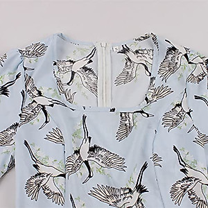 Women Vintage Cocktail Dresses 2023 Tea Party Dress Wedding Guest Dress Light Blue