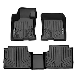 SMARTLINER All Weather Custom Fit Floor Mats 2 Row Liner Set Black Compatible with 2020-2023 Ford Escape (Hybrid Models Only)
