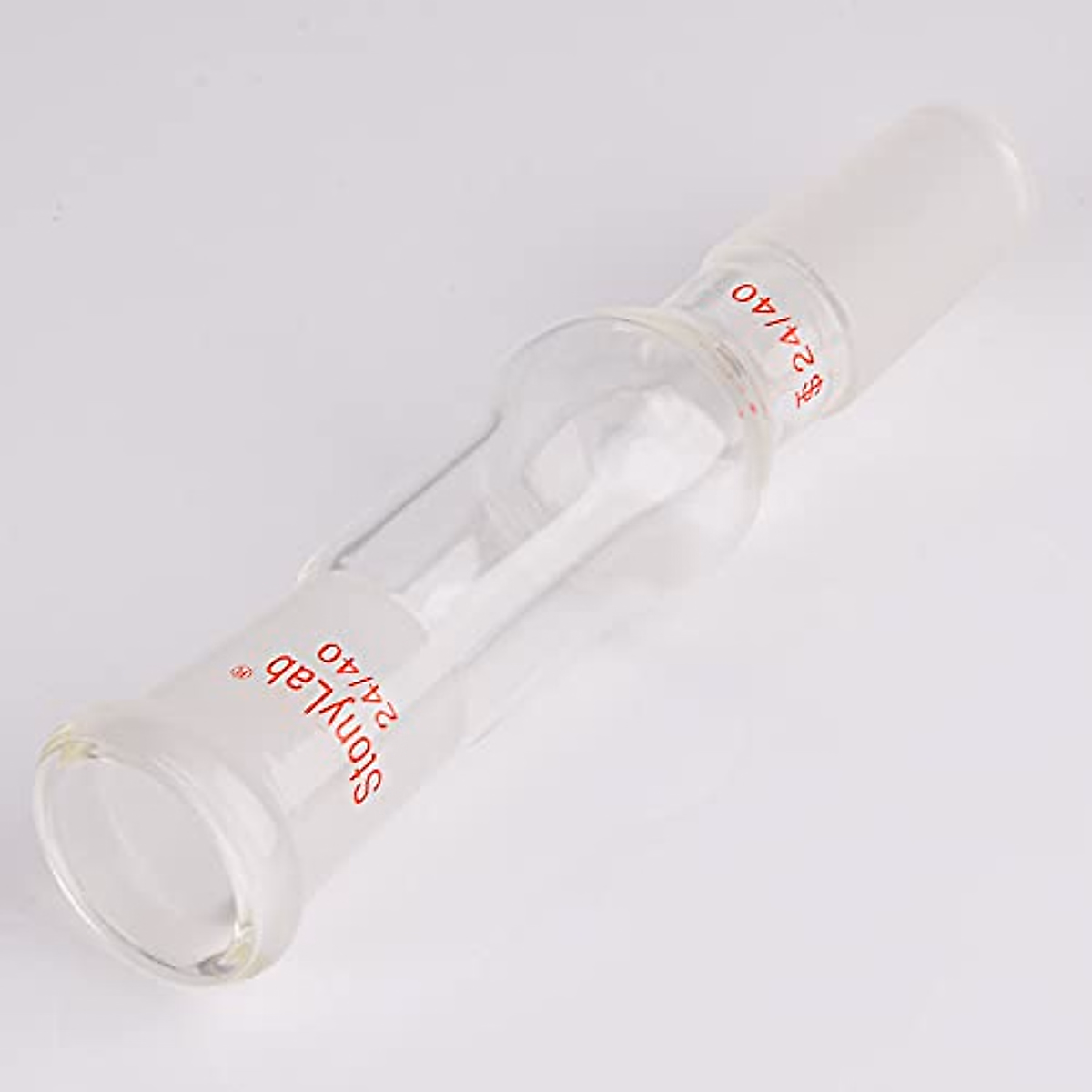 stonylab Glass Straight Drying Tube, Borosilicate Glass Drying Tube Adapter with 24/40 Standard Taper Joints for Laboratory Lab Supply
