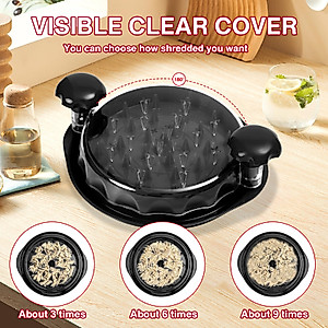 Latest Chicken Shredder Tool Twist -10.8 Inches Large Meat Shredder Tool Twist With Cleaning Brush, Visible Shredded Chicken Tool Chicken Breast Shredder, Ergonomic Handle, Dishwasher Safe, Anti-Slip