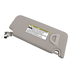 Nakuuly Left Driver Side Sun Visor Gray Compatible with Honda Accord 2008-2017 Sunvisor with Mirror with Vanity Light Replaces # 83280-TA5-A51ZA