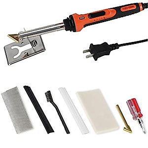 Upgrade 100W Temperature Control Plastic Welding Repair Kit with 40 Rods, Multi-Purpose Fit & Quick Heating Portable Welder Tools for DIY, Car Bumper, Dashboard, Kayak, Canoe